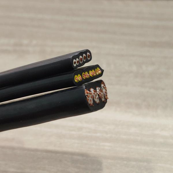 Quality Multi Cores Movable Flat Rubber Cable For Lift Weather Resistance for sale