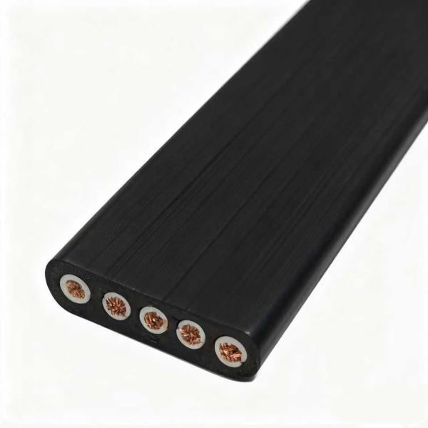 Quality YFFB Copper Rubber Insulated Rubber Jacket Double Steel Wire Elevator Flat Cable for sale