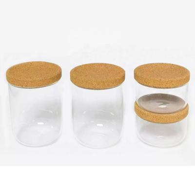 China Eingestellt von 5 Speicherglasgefäßen mit Cork Lids And Cork Tray umweltfreundlich zu verkaufen