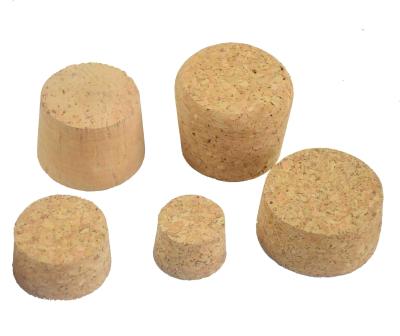 China Food Grade Natural Tapered Cork Lid Stoppers Agglomerated for sale