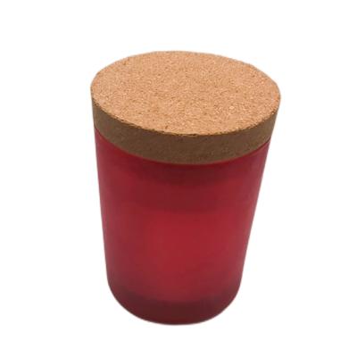 China L'OEM a givré le pot en verre teinté Cork Stopper Tightly Airtightness de bougie for sale