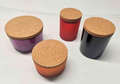 Cina Vetro tinto decorativo ermetico dei coperchi di DIY Cork Top Candle Jars Cork in vendita