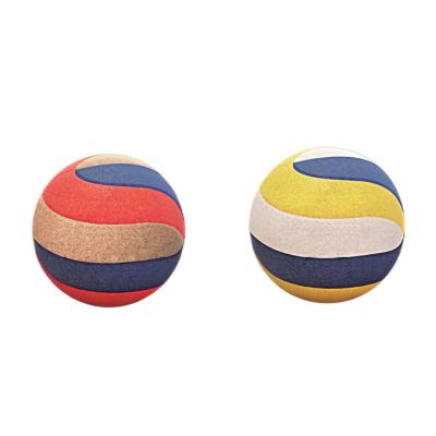Cina OEM Natural Cork Volleyball Ball Wear Resistance Eco Friendly Printing in vendita
