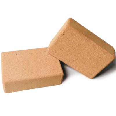 China 4 Inch Cork Yoga Block Bricks Studio Grade Improve Stability For Exercise for sale