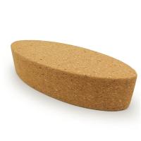 China Natural Egg Oval Cork Yoga Block 305x120x75mm for Support Stability Alignment for sale