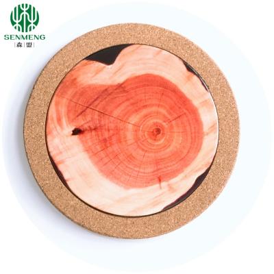 China Custom Ceramic Pot Holder Anti-Slip Promotion Gift Cork Placemats à venda
