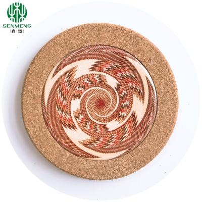 China Custom Ceramic Pot Holder Anti-Slip Promotion Gift Cork Placemats à venda