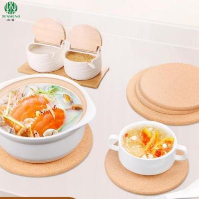 Cina Thick Cork Placemats for Hot Pans Table, Non Slip Durable Cork Placemats For Hot Dishes in vendita