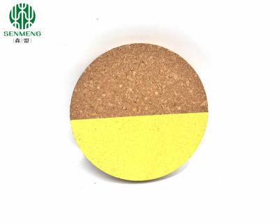 Cina Wholesale Custom Logo Eco Friendly Natural Round Cork Coaster in vendita