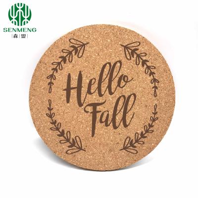 China Hot Sale Factory Price Custom Size Cork Coaster Resistant Cork Cup Mats for sale
