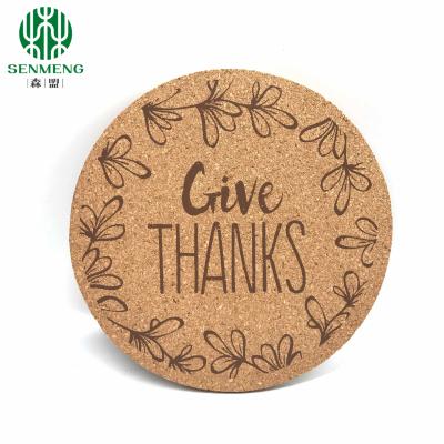 China Hot Sale Factory Price Custom Size Cork Coaster Resistant Cork Cup Mats for sale