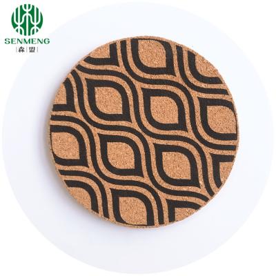 Cina Custom Size Wholesale Natural Eco Friendly Cork Coaster Cork Cup Mats in vendita