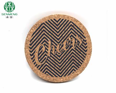 China Cork Cup Mat Natural Wholesale Custom Logo Resistant Kitchenware Cork Coaster for sale