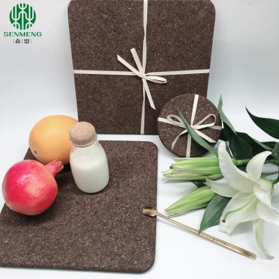 Custom Size Natural Dark Eco-Friendly Cork Placemats Cork Trivets