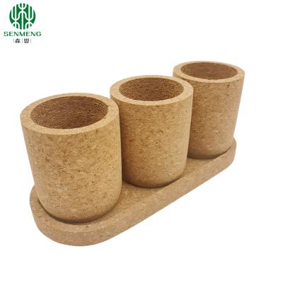 China Custom Cork Natural and Reusable Flower Pots for Your Sustainable Space for sale