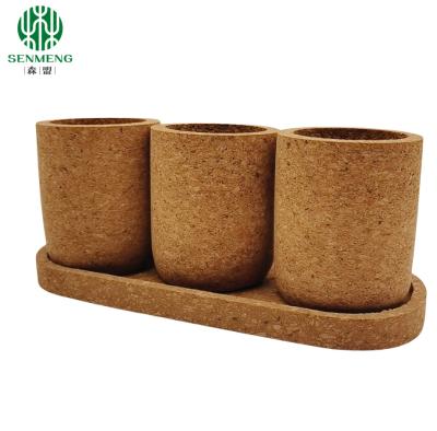 China Custom Cork Natural and Reusable Flower Pots for Your Sustainable Space for sale