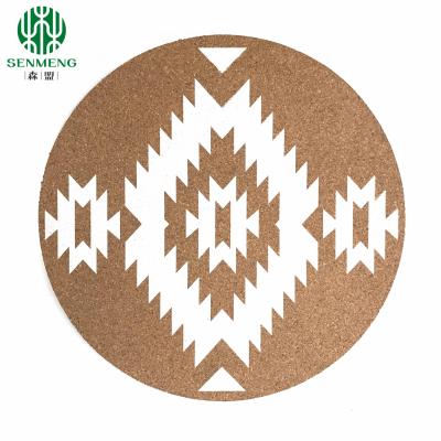 China Natural Printed Cork Coasters for Table Protection and Planet Preservation for sale