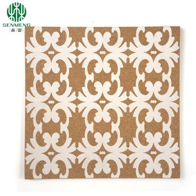 China Universal Mounting System for Easy Hanging of Natural Eco-Friendly Square Insulation Cork Board for sale