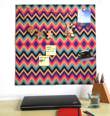 China FSC Custom Cork Board 4 Pack Self Adhesive Cork Tiles Eco Friendly for sale
