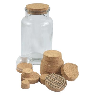 China OEM Decoration Natural Cork Lids Pliability Mason Jar Cork Top Drysaltery for sale