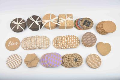 China Colorful Odorless 4 Inch Round Cork Coasters BSCI Naturally Absorbent Coasters for sale