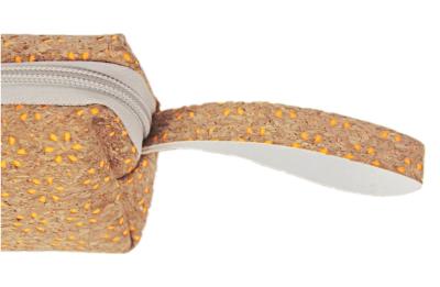 China 18.5*4.5cm Lightweight Cork Pencil Case With Flower Hollow Carved Pattern for sale