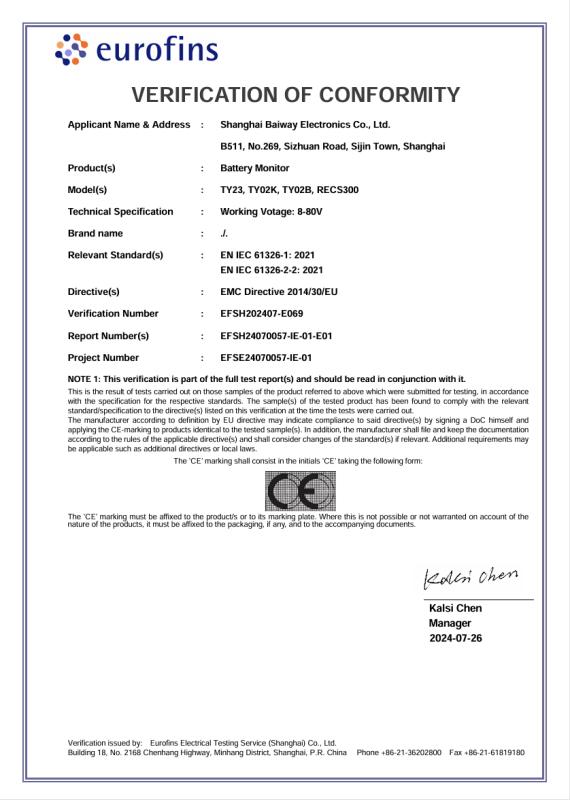 CE - Shanghai Capdisp Technology Co., Ltd.