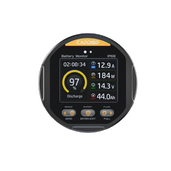 Quality TR24 Waterproof Battery Monitor With Shunt Color Screen 8-100V 0-500A Waterproof for sale