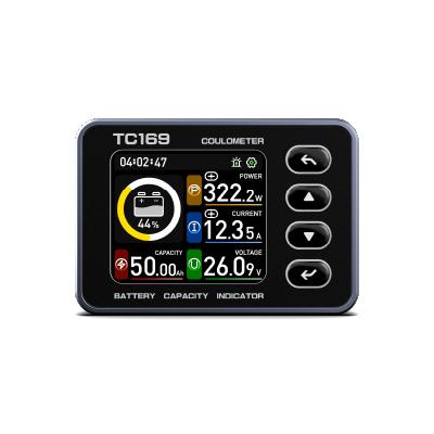 中国 TC169 1.69インチ バッテリーモニター シャント付き カラー画面 8-80V 0-150A 防水バッテリーモニター 販売のため