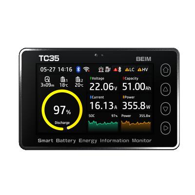 중국 TC35 3.5인치 터치스크린 배터리 모니터 고해상도 (BT/WiFi/온도/드라이 컨택트 포함) 판매용