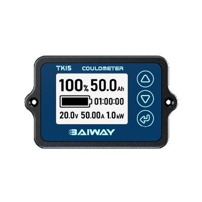 China TK15 1.5 Inch Lithium Battery Monitoring System Small Size 8-120V 0-500A Low Power for sale