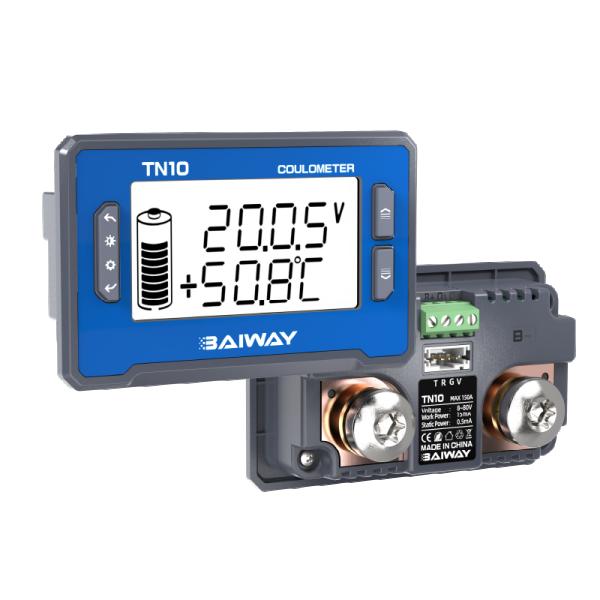 Quality TN10 Battery Pack Battery Monitor 8-80V 0-150A Battery Monitor With Shunt for sale