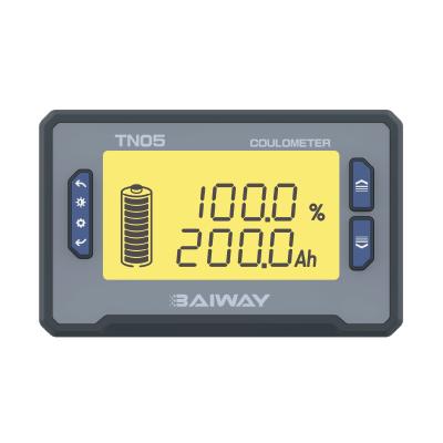 중국 TN05 배터리 팩 배터리 모니터 8-80V 0-75A 션트 포함 배터리 모니터 판매용