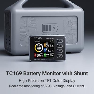 China Compact Color Screen Lithium Battery SOC Monitor TC169 with Multi-Parameter Display for sale