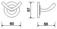 China Kitchen Bathroom Robe Hooks Rust Proof Sus304 Wall Mount Clothes Hook Round for sale