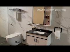Modern Hotel Satin Stainless Steel Luxury Toilet Bathroom Accessories Set