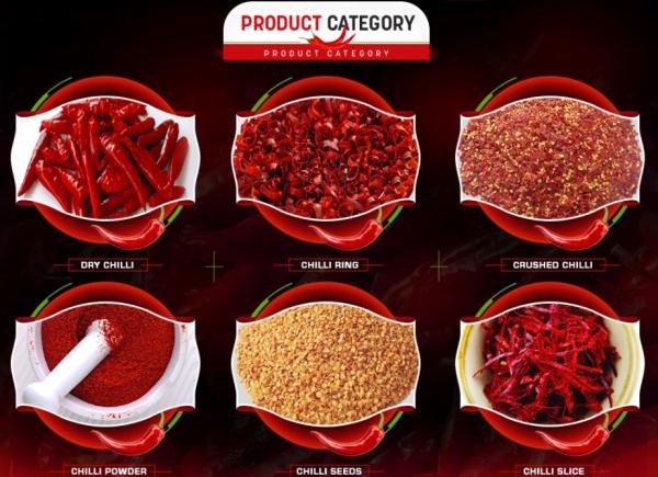 dried whole red chilies	 Nutritious Spicy and Rich in Vitamin C