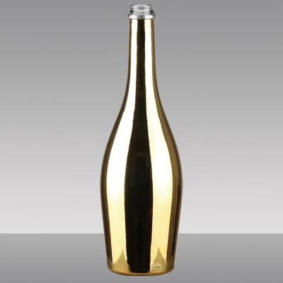 China Manuseio da superfície de 750 ml de garrafa de vidro para champanhe e rum em cores personalizadas à venda