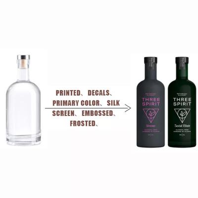 Cina Materiale di base Bottiglia di vetro con tappo di sughero 200ml 375ml 500ml 750ml Imballaggio cosmetico in vendita