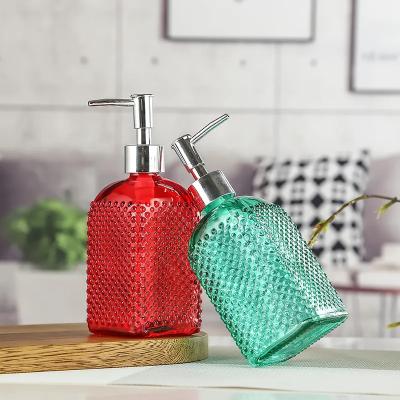 Cina Bottiglia di vetro Polka Dot 500 ml per la stampa tipo Disponibilità di disinfettante per mani ed emulsione in vendita