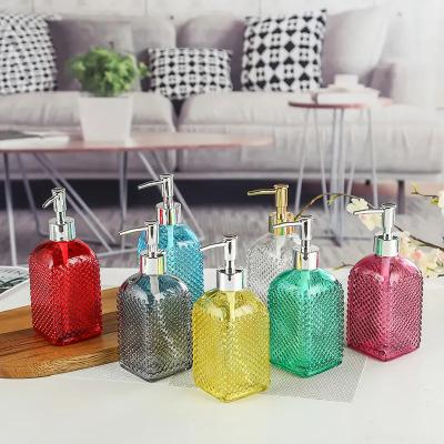 Cina Bottiglia di vetro Polka Dot 500 ml per la stampa tipo Disponibilità di disinfettante per mani ed emulsione in vendita