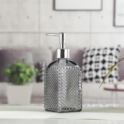 Cina Bottiglia di vetro Polka Dot 500 ml per la stampa tipo Disponibilità di disinfettante per mani ed emulsione in vendita