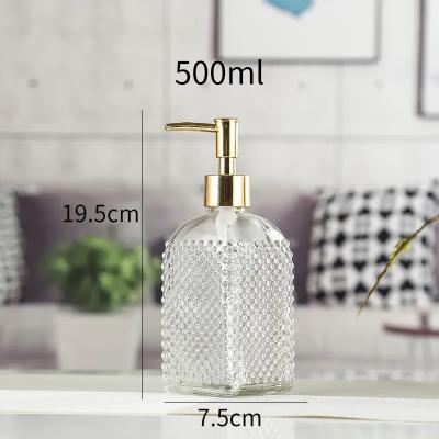 Cina Bottiglia di vetro Polka Dot 500 ml per la stampa tipo Disponibilità di disinfettante per mani ed emulsione in vendita