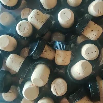 Cina Tappo per bottiglie di vodka tequila con logo personalizzato in forma di T, sughero sintetico e tappo in legno in vendita
