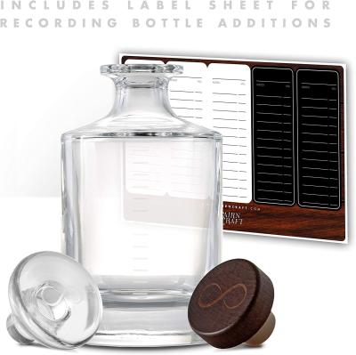 Cina Collare in vetro a colori personalizzato 500ml 700ml 750ml Bottiglia di whisky vodka in vendita