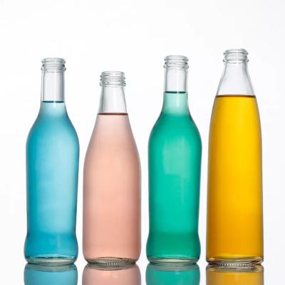 Cina 250 ml 330 ml 355 ml bottiglia di succo di vetro per bevande di frutta e cosmetici in vendita