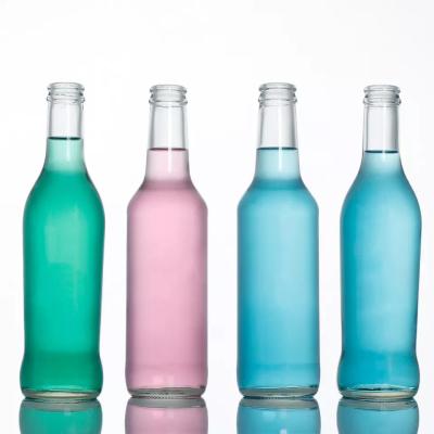 Cina 250 ml 330 ml 355 ml bottiglia di succo di vetro per bevande di frutta e cosmetici in vendita