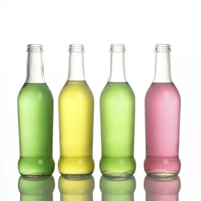 Cina 250 ml 330 ml 355 ml bottiglia di succo di vetro per bevande di frutta e cosmetici in vendita