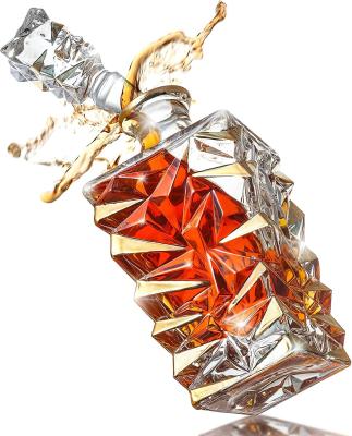 中国 酒 ウォッカ ウィスキー ワイン 750ml 容量の丸い積み立てられるガラスボトル 販売のため