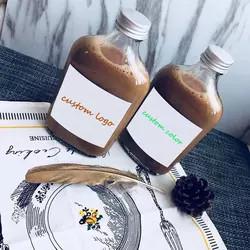 Cina 50 ml 100 ml 200 ml 250 ml 500 ml Bottiglia di vino piatta in vetro chiaro per succo di caffè da bere a freddo in vendita